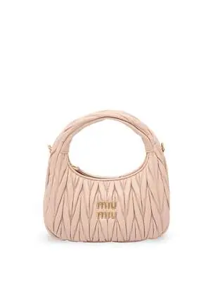 Miu Miu Wander` Matelassé Leather Hobo Bag - Multicolor