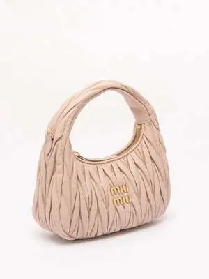 Miu Miu Wander` Matelassé Leather Hobo Bag