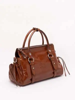 Miu Miu Shiny Leather Handbag