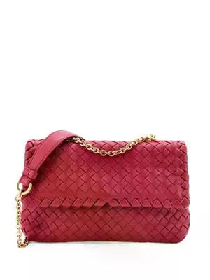 Bottega Veneta Olimpia Intrecciato Nappa Small Crossbody Bag - Pink