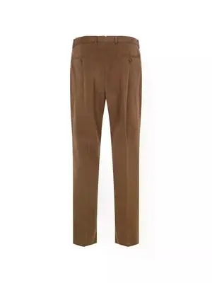 Caruso Pleated Moleskin Trousers