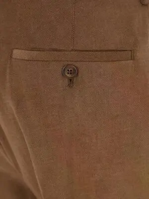 Caruso Pleated Moleskin Trousers