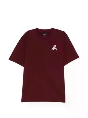 AGNES B. Logo-embroidered T-shirt - Red