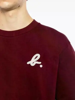 AGNES B. Logo-embroidered T-shirt - Red