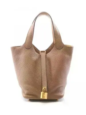 Hermès 2021-2026 Clemence And Swift Picotin Lock 18 Eclat Handbag - Brown