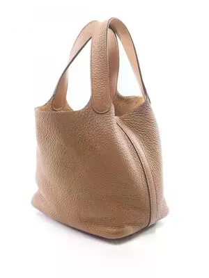 Hermès Clemence And Swift Picotin Lock 18 Eclat Handbag - Brown