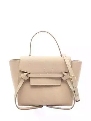 Celine 2010-2026 Nano Grained Calfskin Belt Bag Satchel - Neutrals