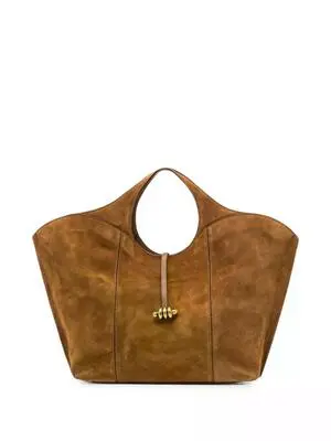 GIANNI CHIARINI Large Infinity Suede Toggle-fastening Tote Bag - Brown