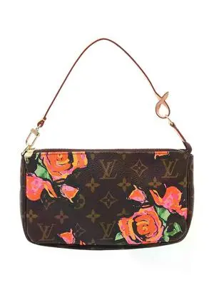 LOUIS VUITTON 2008 Stephen Sprouse Monogram Roses Pochette Accessoires Shoulder Bag