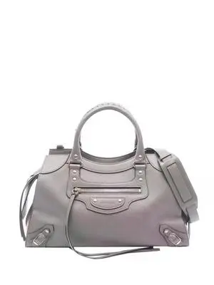 Balenciaga 2018-2026 Medium Motocross Neo Classic City Satchel - Grey