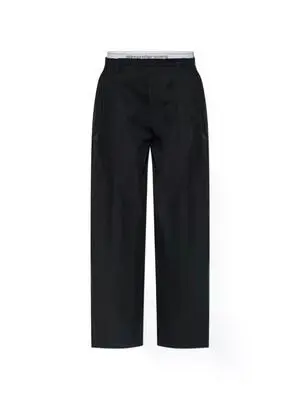 Alexander Wang Logo-waistband Pleated Trousers