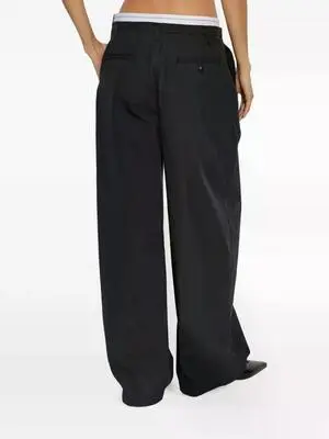 Alexander Wang Logo-waistband Pleated Trousers