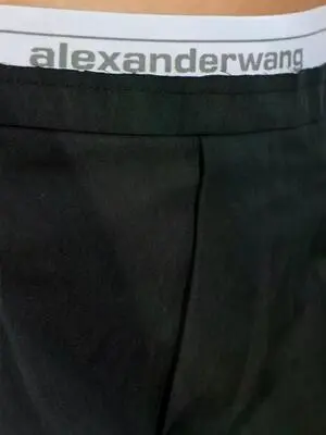 Alexander Wang Logo-waistband Pleated Trousers