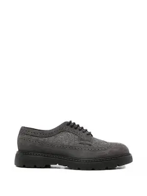 DOUCAL'S Brogue-detail Panelled Derby Shoes - Grey