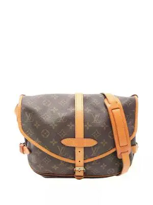 LOUIS VUITTON 1992 Monogram Saumur 30 Crossbody Bag - Brown