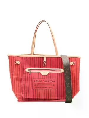 LOUIS VUITTON 2021-2026 Monogram Neverfull Bandouliere Inside Out Mm Satchel - Red