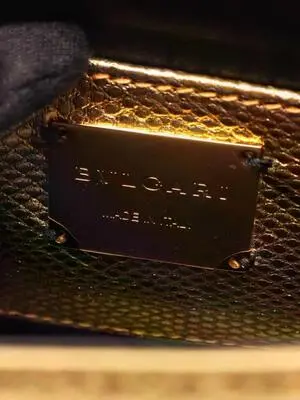 BVLGARI 2010-2026 Lizard Embossed Leather Serpenti Crossbody Bag