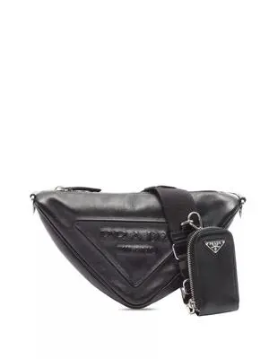Prada 2013-2026 Grace Lux Triangle Crossbody Bag - Black