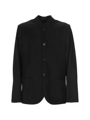 Harris Wharf London Nerhru Mandarin-collar Button-up Coat