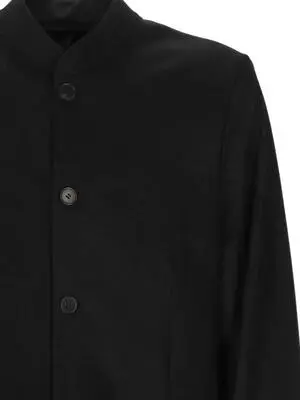 Harris Wharf London Nerhru Mandarin-collar Button-up Coat