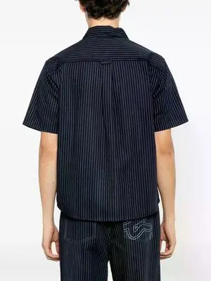 AGNES B. Chest Pocket Striped Shirt