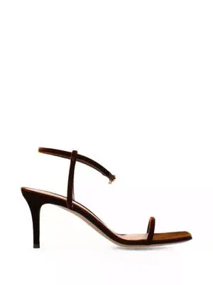GIANVITO ROSSI Velvet-finish Square-toe Sandals