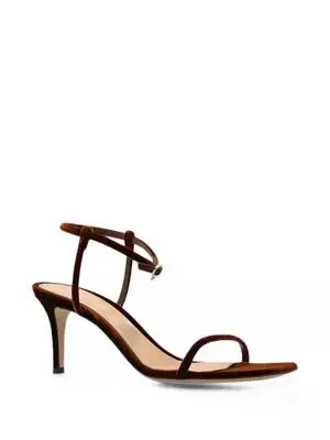 GIANVITO ROSSI Velvet-finish Square-toe Sandals
