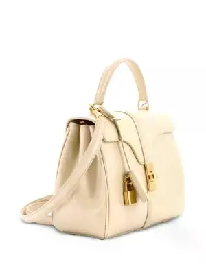 Celine Smooth Calfskin Small Satchel Top Handle Bag - Neutrals