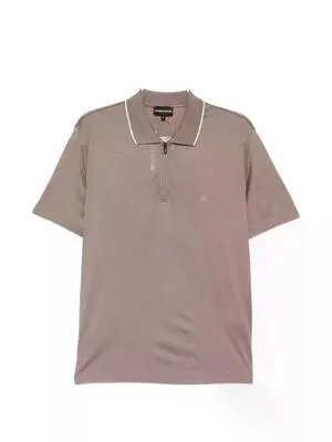 Emporio Armani Logo-patch Polo Shirt - Brown