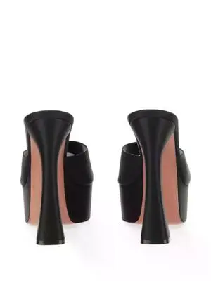 Amina Muaddi Dalida 140 Plateau Satin Slippers