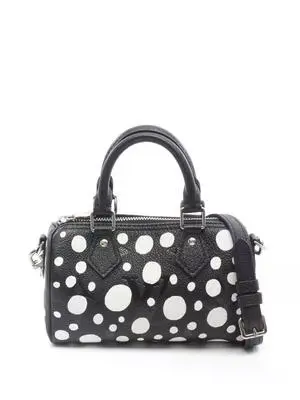 LOUIS VUITTON 2023 Yayoi Kusama Monogram Giant Empreinte Nano Speedy Bandouliere Satchel - Black
