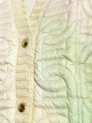 Moncler Chain Quilted Padded V-neck Cardigan