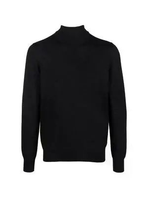 GRAN SASSO High-neck Virgin Wool Sweater - Black