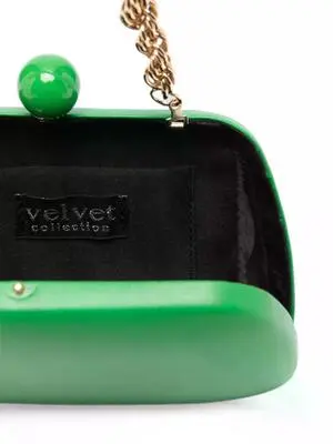 Velvet By Graham & Spencer Nora Chain-link Leather Clutch Bag