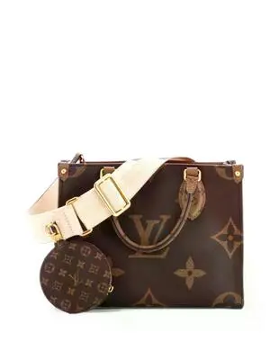 LOUIS VUITTON Onthego Tote Reverse Monogram Giant Pm Shoulder Bag - Brown