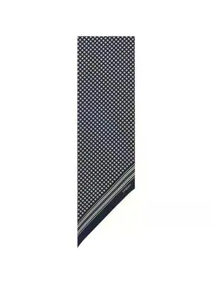 Saint Laurent Lavallière Scarf In Silk Twill - Blue