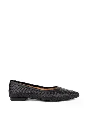 SERGIO MORETTI FIRENZE Woven Almond-toe Ballet Flats