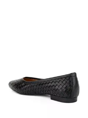 SERGIO MORETTI FIRENZE Woven Almond-toe Ballet Flats