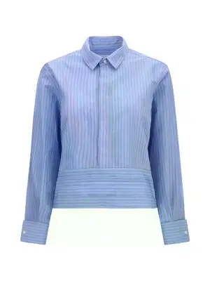 Sacai Striped Poplin Buckle-fastening Shirt