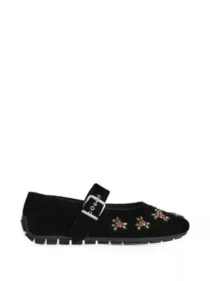 Simone Rocha Mary Jane Embellished Ballet Flats