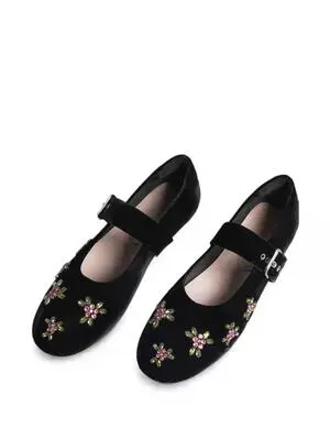 Simone Rocha Mary Jane Embellished Ballet Flats