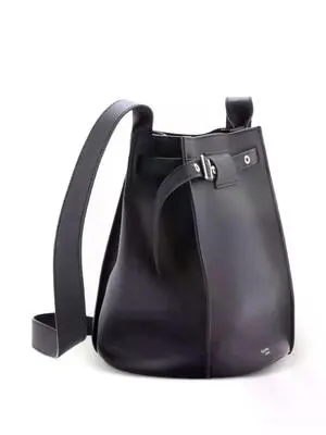 Celine Long Strap Big Bag Leather Bucket Bag - Black