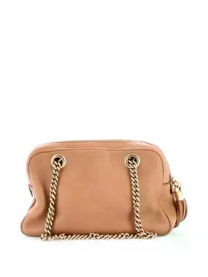 Gucci Soho Chain Zip Leather Small Shoulder Bag - Neutrals