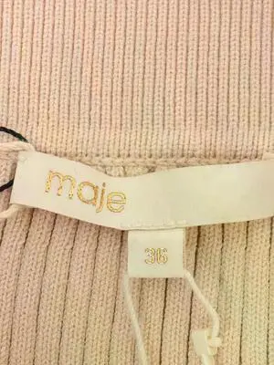 Maje Ribbed-knit Buttoned Skirt