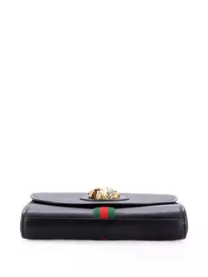 Gucci Rajah Web Chain Shoulder Bag Leather Small Crossbody Bag