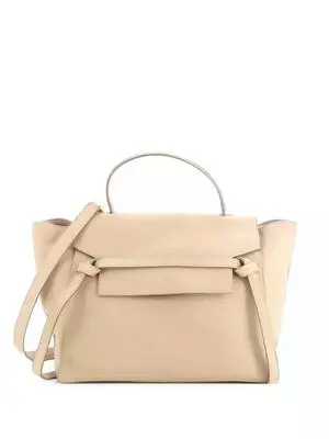Celine Belt Bag Textured Leather Mini Shoulder Bag - Neutrals