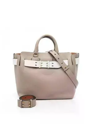 Burberry 2010-2026 Large Leather Belt Bag Satchel - Neutrals