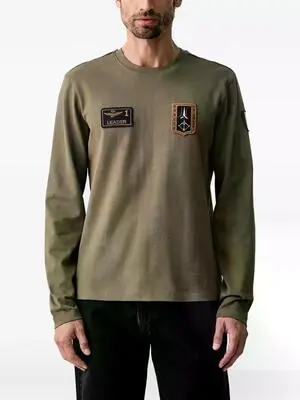 AERONAUTICA MILITARE Patch-detail Long-sleeve T-shirt - Green