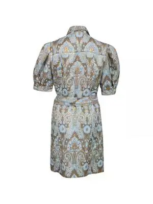 Sandro Orlan Metallic Jacquard Mini Dress