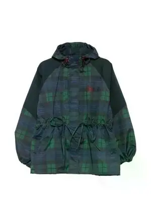 DAMSON MADDER Liu Tartan Hooded Raincoat
